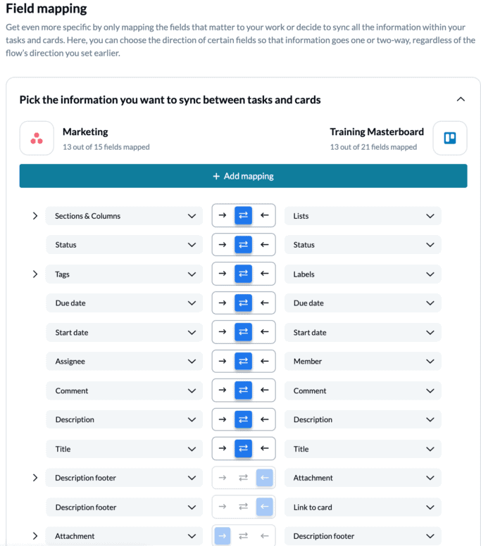 Get Data to the Right Place With Unito's Field Mappings