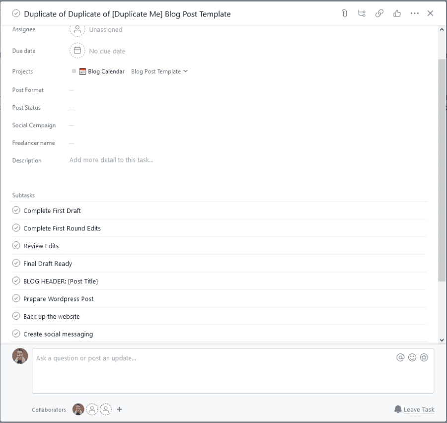 How to Build an Editorial Calendar in Asana