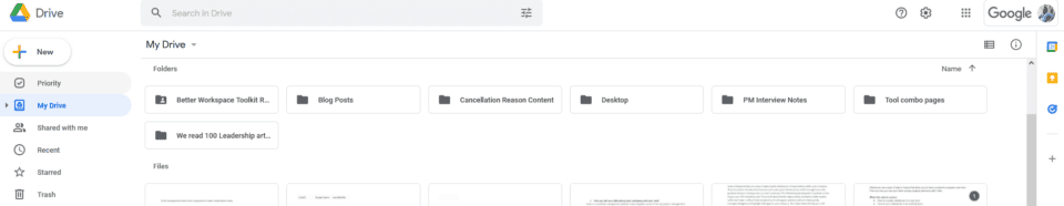 Click on + New in the top left, then on File upload.