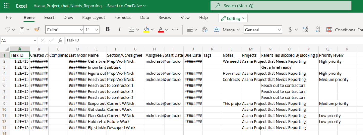 Export Asana Tasks to Excel Spreadsheets (2 Methods)