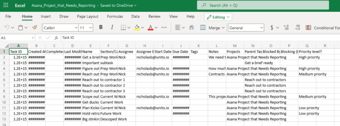 Export Asana Tasks to Excel Spreadsheets (2 Methods)