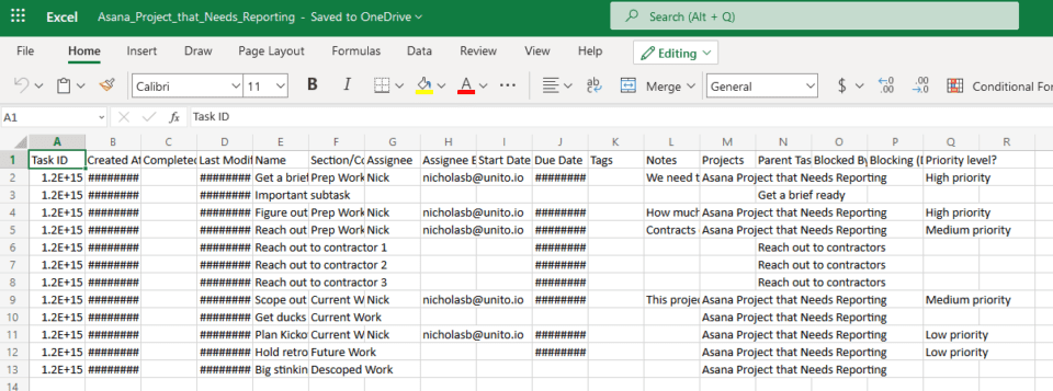 Export Asana Tasks to Excel Spreadsheets (2 Methods)