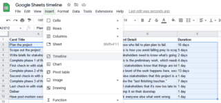 How To Create a Timeline in Google Sheets (2 Methods)