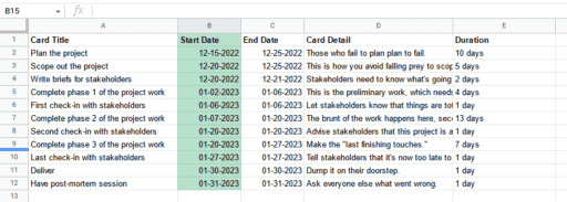 How To Create a Timeline in Google Sheets (2 Methods)