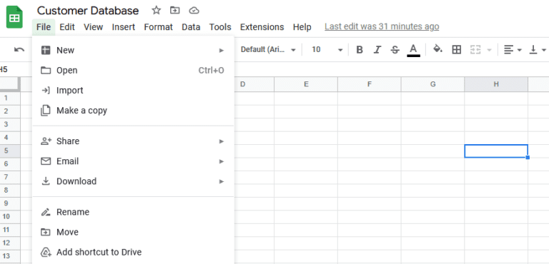 How To Use Google Sheets as a Database (2 Methods)