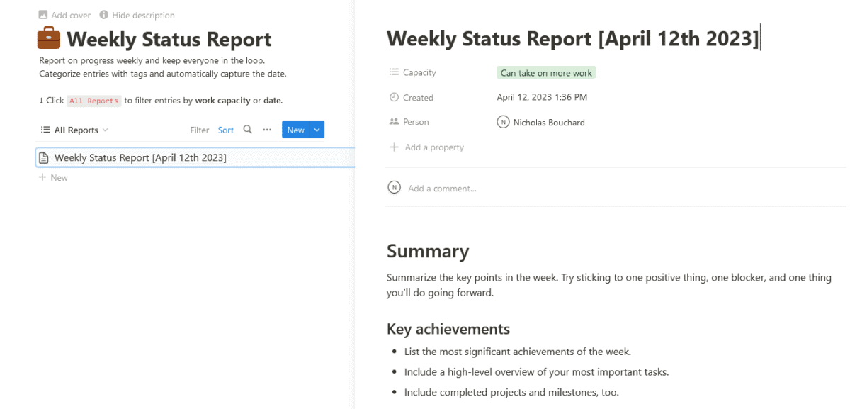 How To Write a Weekly Status Report (With Templates)