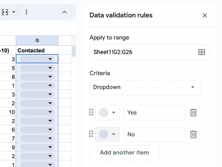 How to Use Data Validation Rules in Google Sheets