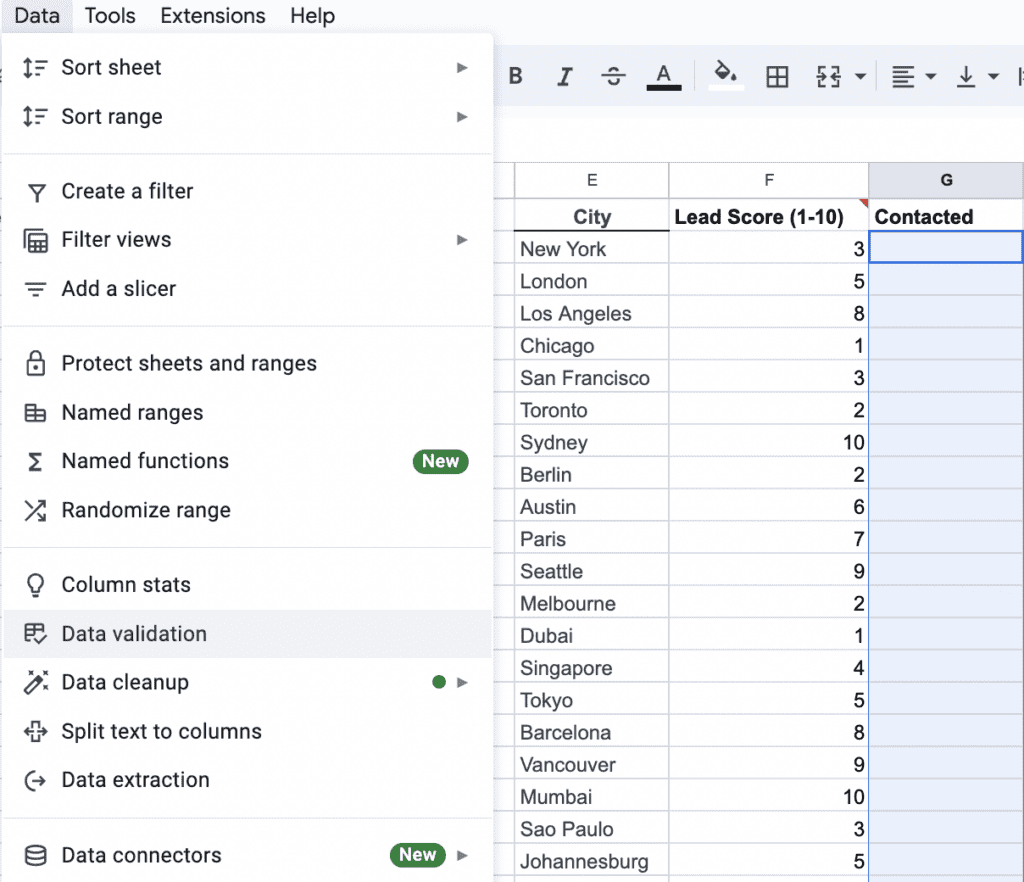 How to Use Data Validation Rules in Google Sheets