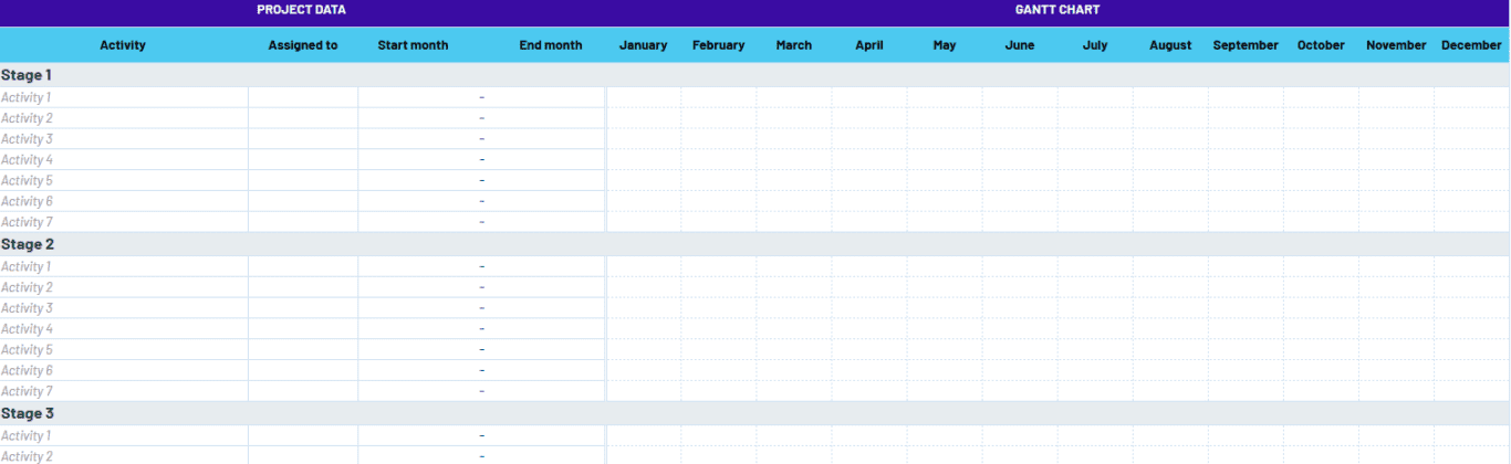 Activity Chart Template