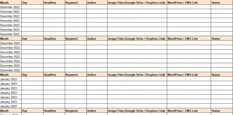 How To Create a Content Calendar in Google Sheets + Templates