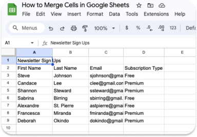 How To Merge Google Sheets in a Few Clicks