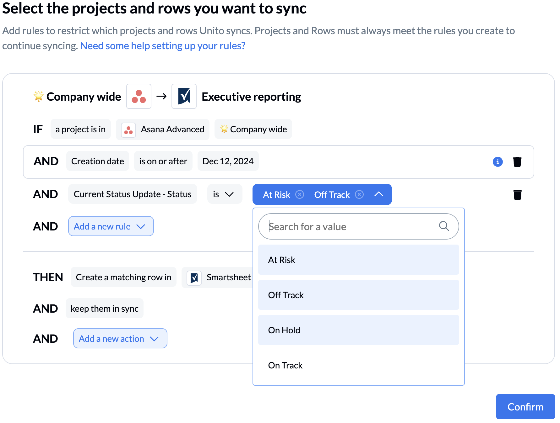How to Sync Asana Project Status to Smartsheet Automatically